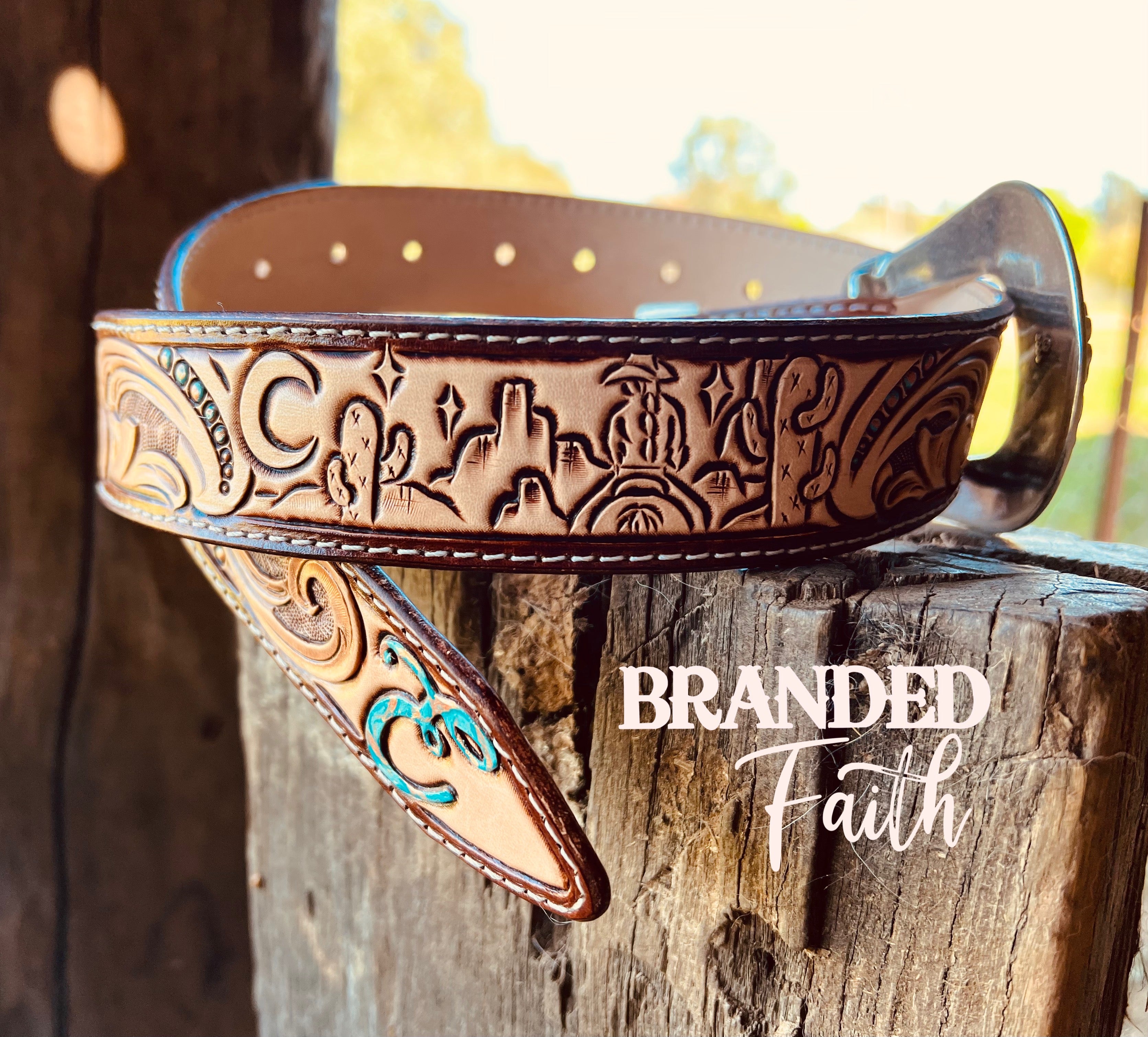 Custom Tooled Belt – Branded Faith